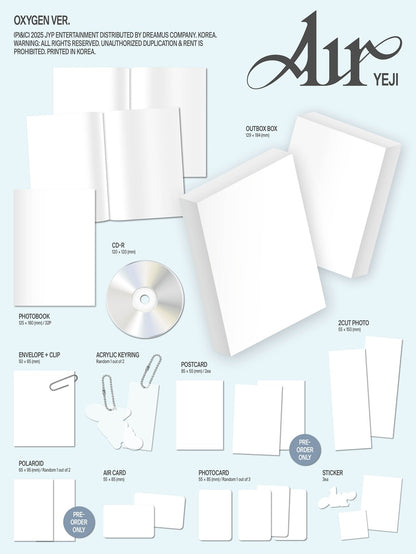 BBANGYA | *PRE-ORDER* ITZY YEJI - AIR (1st Mini Album) [Oxygen Pack Ver.] + POB